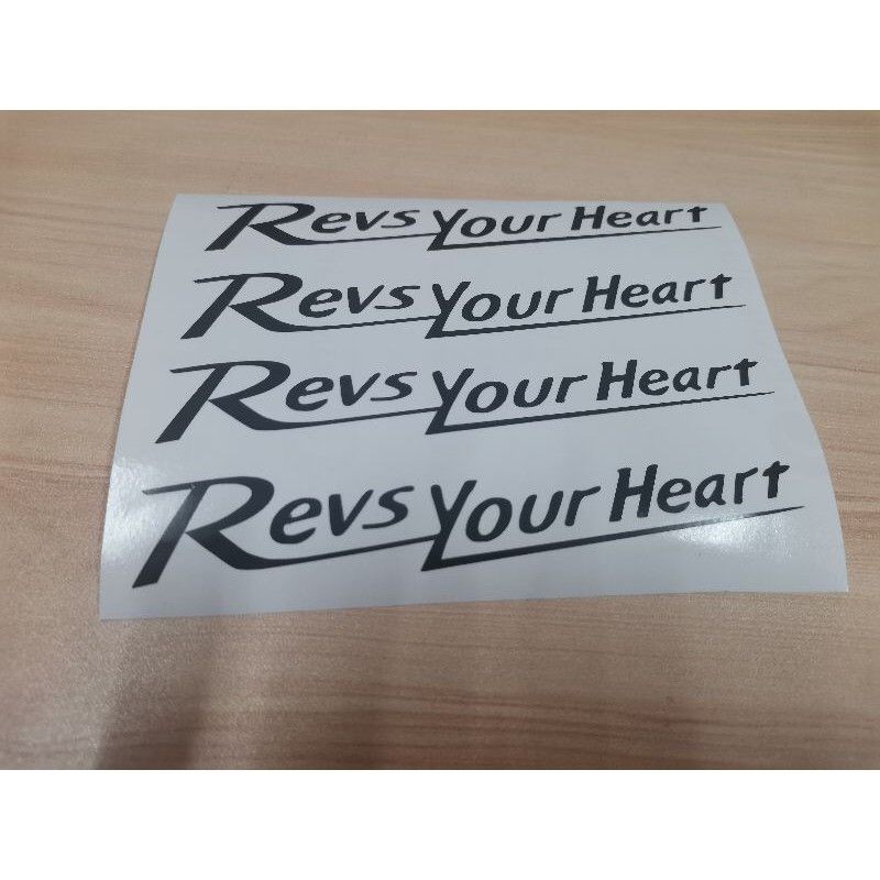STICKER CUTTING REVS YOUR HEART (1 set=4 keping) | Shopee Singapore