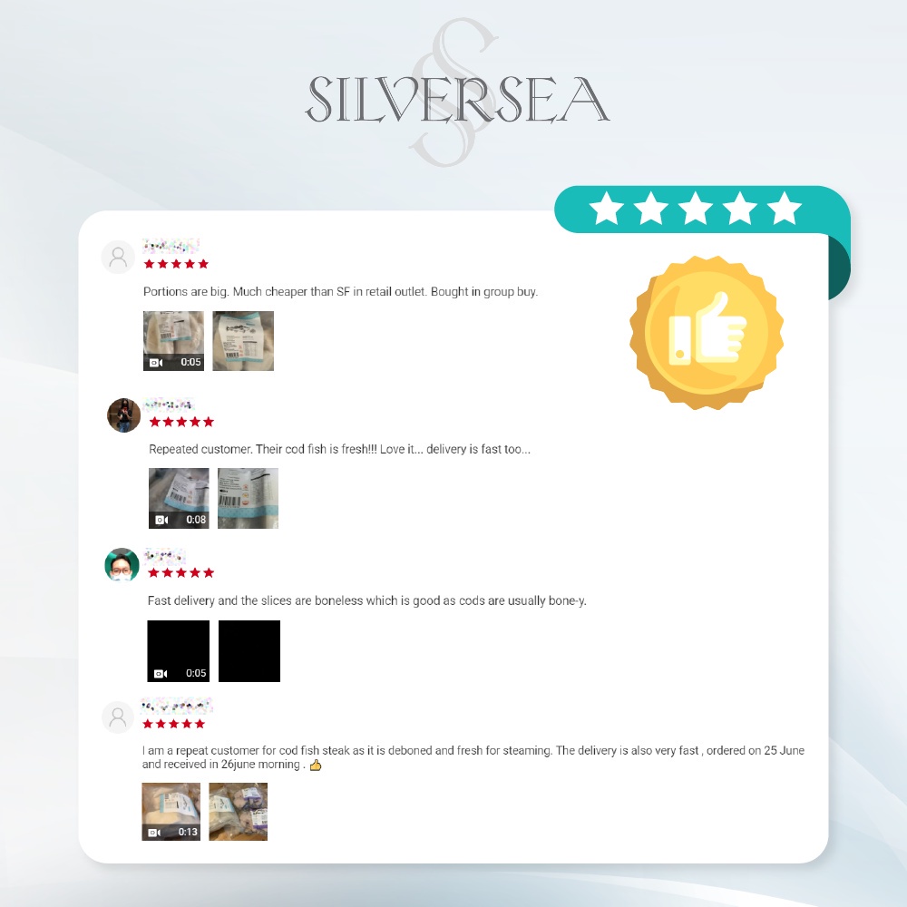Silversea - Cod Fish Steak (Premium Patagonian Toothfish) 300G Fresh ...
