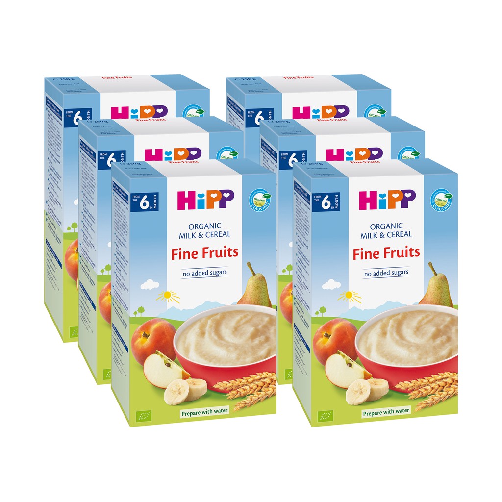 HiPP Organic Milk & Cereal Fine Fruits (Bundle of 6) (Exp:28/2/25 ...