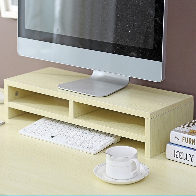 Specool® Office Desktop Monitor Rack/Stand with Keyboard Storage ...