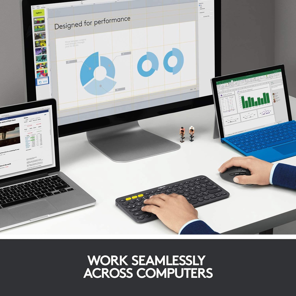 Logitech M720 Triathlon Multi-Device Bluetooth Wireless Mouse With ...