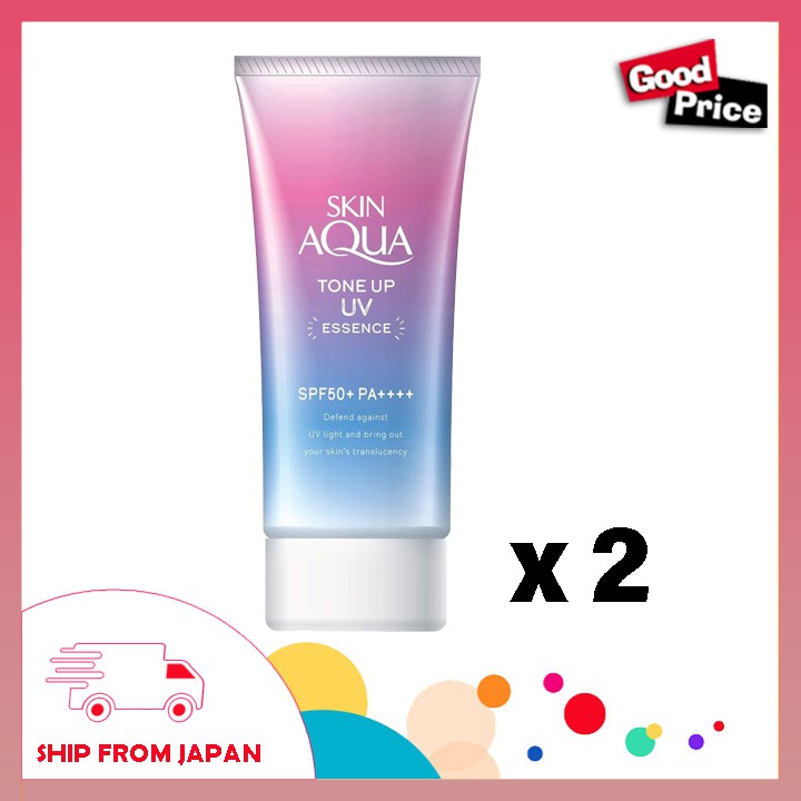 [Bundle of 2] ROHTO, Skin Aqua Tone Up UV Essence, SPF50 PA++++ - 80g (Made in Japan) | Shopee ...