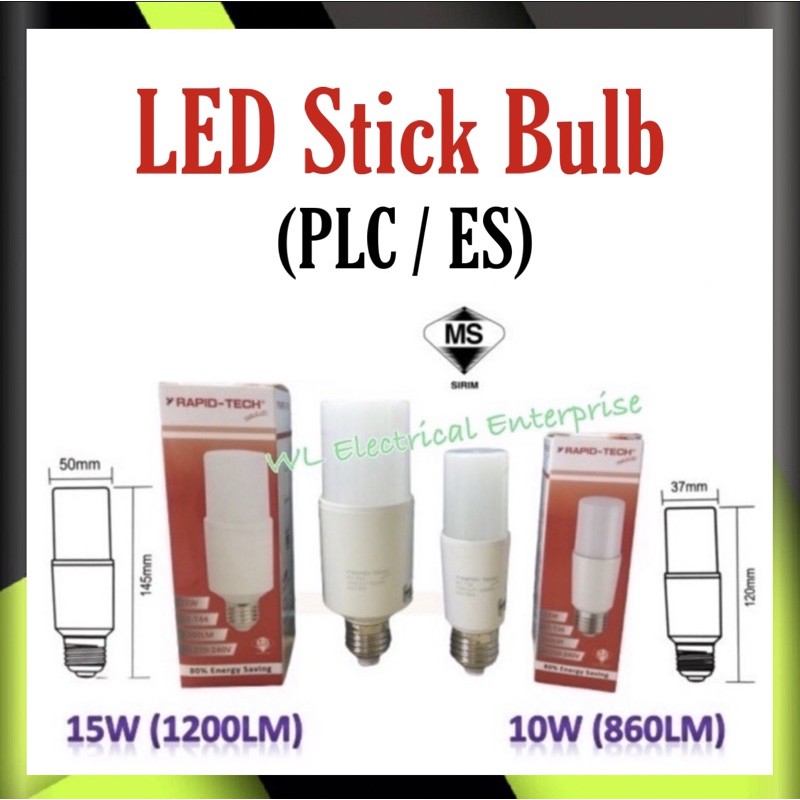 Led Stick T7 10w / 15w ES / PLC (Sirim) | Shopee Singapore
