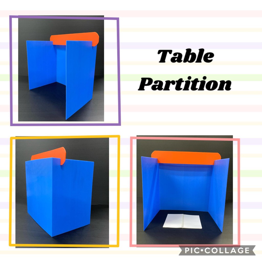 Corrugagted Plastic Table Partition, Desk Partition , Divider Separator ...