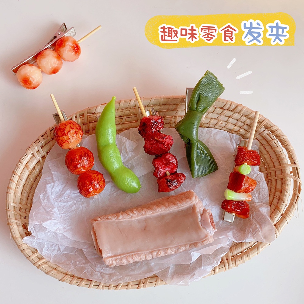 0217 Influencer Personality Barbecue Hair Clip Broken Side ins Style ...