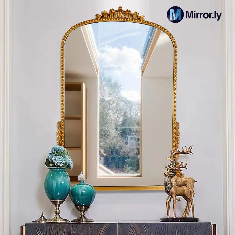 MIRROR.ly 2022 Bathroom Mirror French retro arched European wall ...