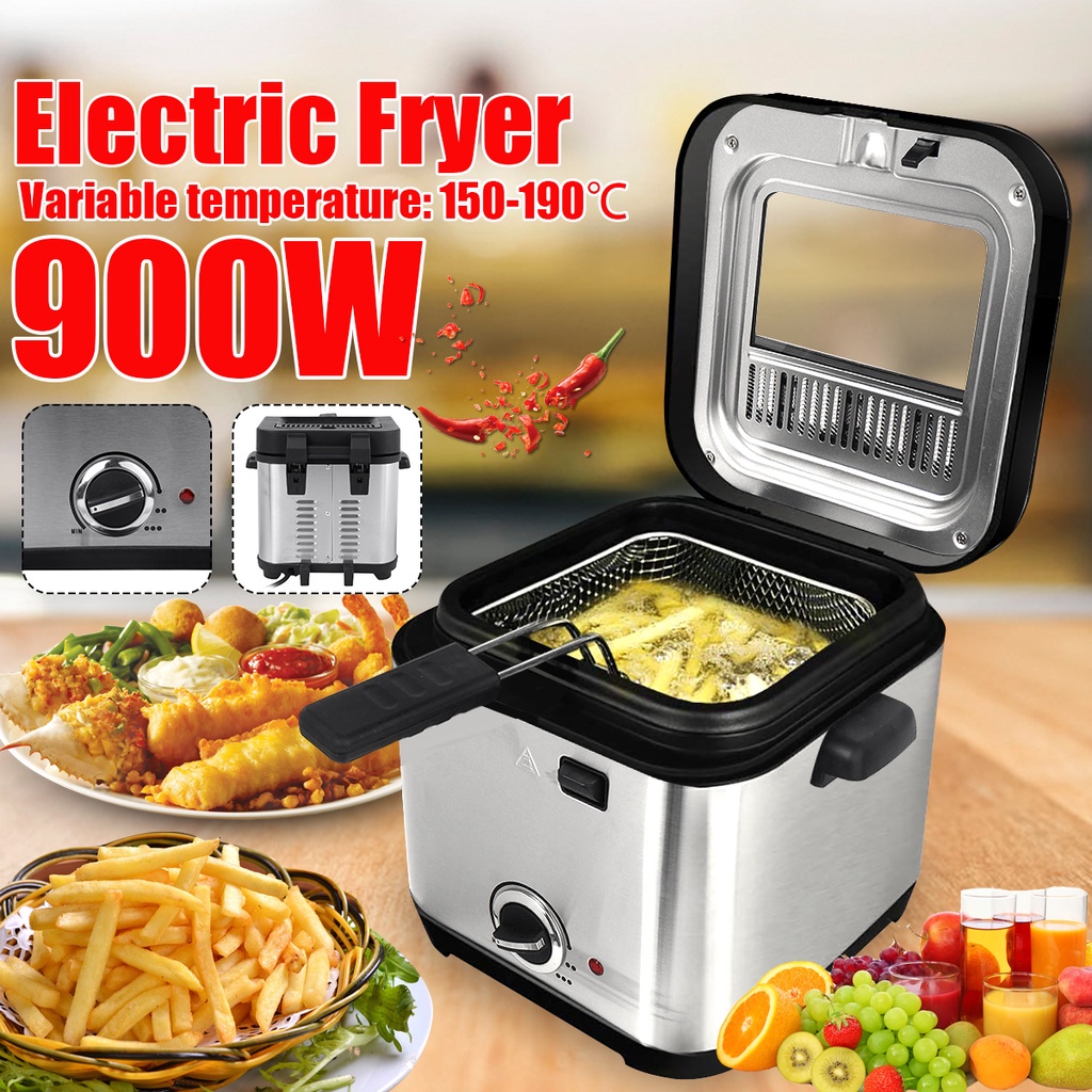 900W 1.5L Electric Deep Fryer French Frie Frying Machine Oven Hot Pot ...
