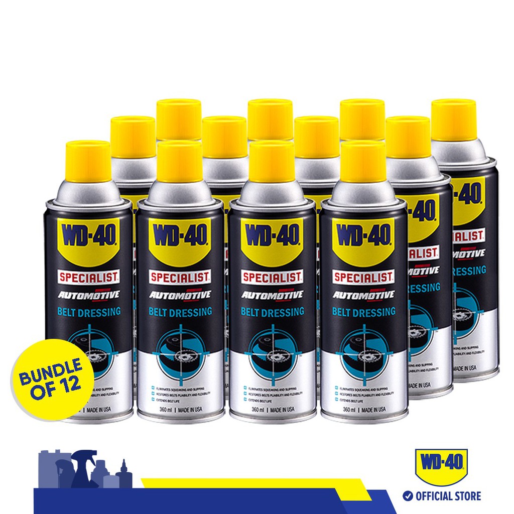 (BUNDLE OF 12 CANS) WD40 Specialist Belt Dressing Spray 360ml ...