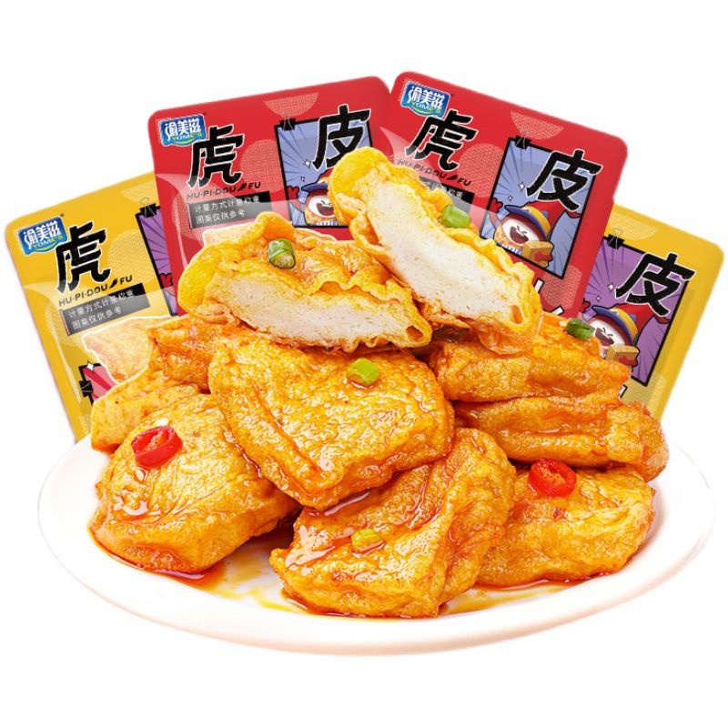 【Tam Jiak Min_$10 toship】Tiger Skin Tofu Dried Tofu 渝美滋新品香辣密辣虎皮豆腐豆干12g ...