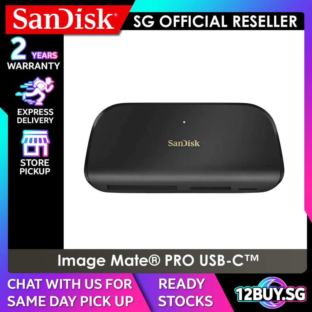 SanDisk ImageMate® PRO USB-C Multi Card Reader/Writer DRA631 12BUY.SG ...