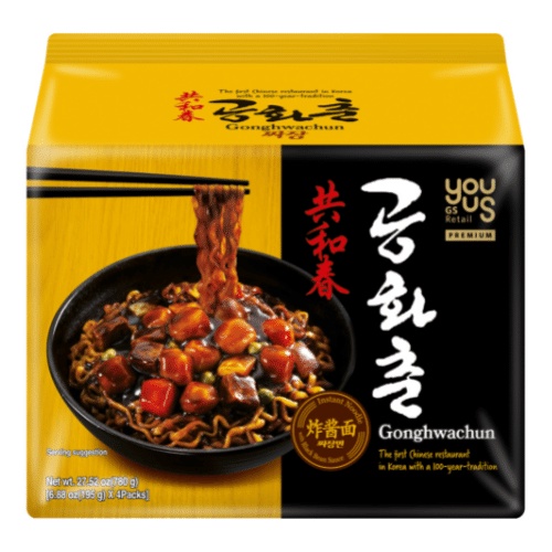 [GS25 Youus] Gonghwachun Zajang Noodle 195gx4 공화춘짜장면 멀티팩 195gx4 ...
