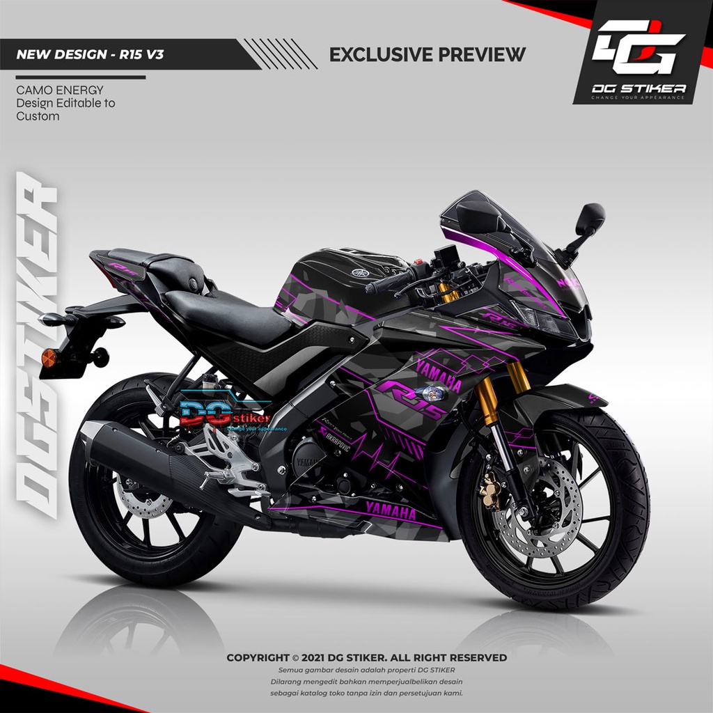 Decal r15 v3, sticker r15 v3, Decal sticker r15 v3, Striping r15 v3 ...