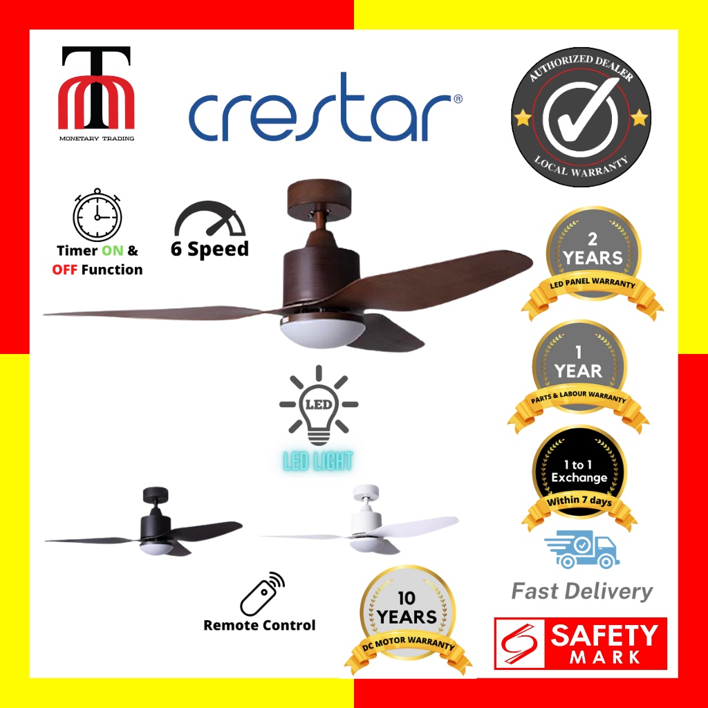 Crestar NinjaAir 3 Blades 42/48 inch Remote Ceiling Fan 20w LED ...