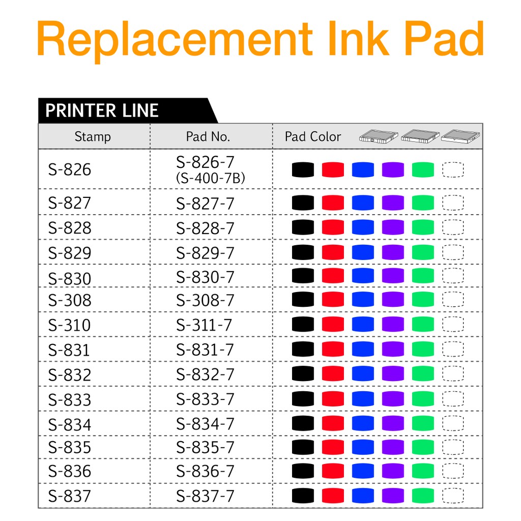 Shiny Replacement Ink Pad (For Model S826-S837 & S308-S310) | Shopee ...
