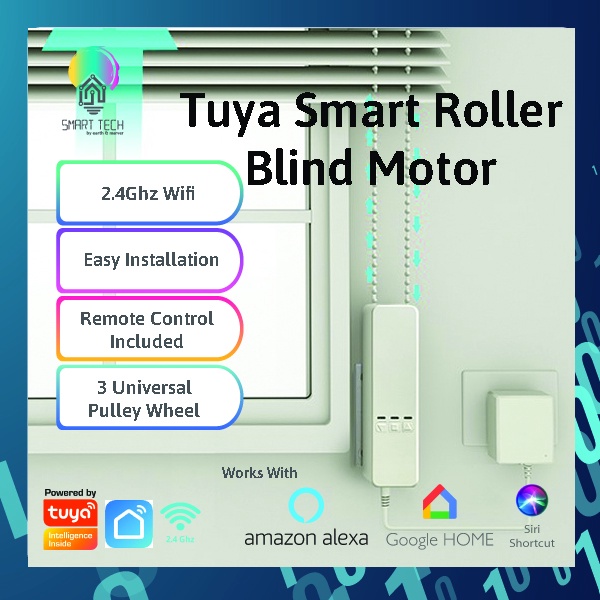 🇸🇬 SMART TECH® Tuya Smart Roller Blind motor and remote with or without ...