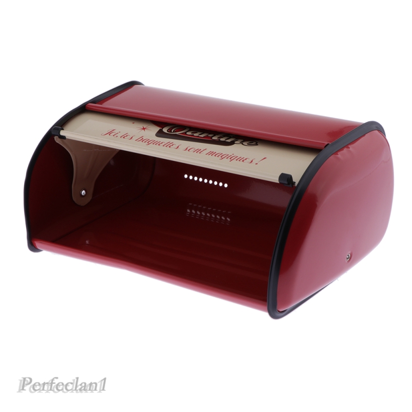 [PERFECLAN1] Metal Bread Box Bin Cafe Kitchen Storage Containers with ...