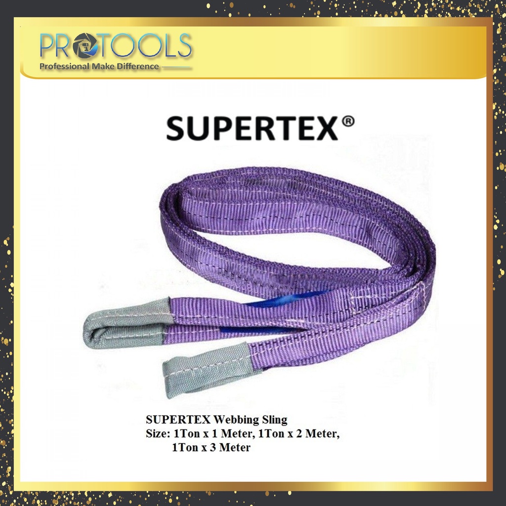 SUPERTEX Webbing Sling Belt - 1 Ton x 1 Meter, 1 Ton x 2 Meter, 1 Ton x 3 Meter | Shopee Singapore