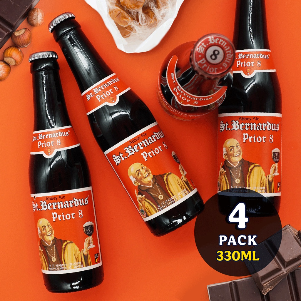 St. Bernardus Prior 8 Dubbel Brown Ale - 4 Pack [Belgian Beer] | Shopee ...