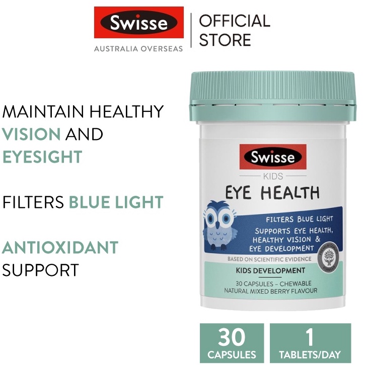 Swisse Kids Eye Health 30 Chewable Capsules (EXP:01 2026) | Shopee ...
