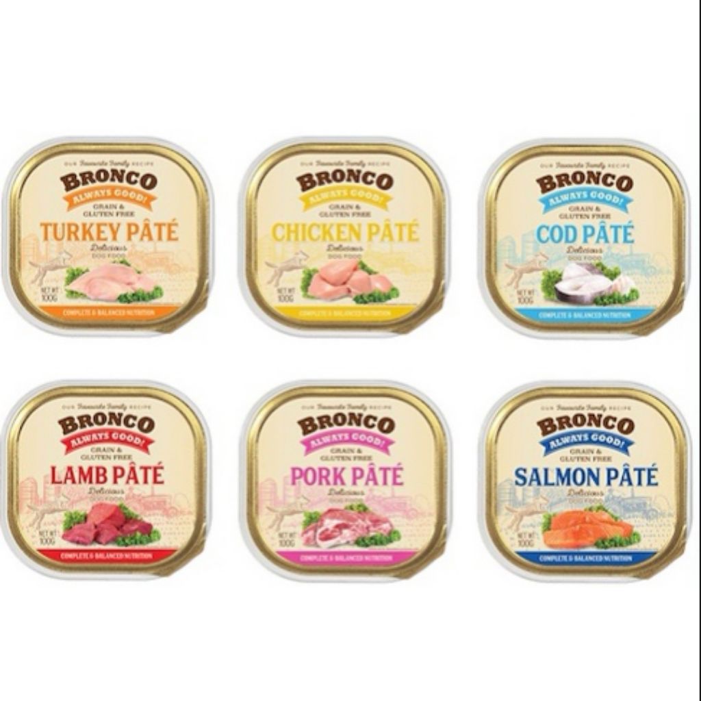 [Bundle of 8] Bronco Dog Pate Tray 100g | Shopee Singapore
