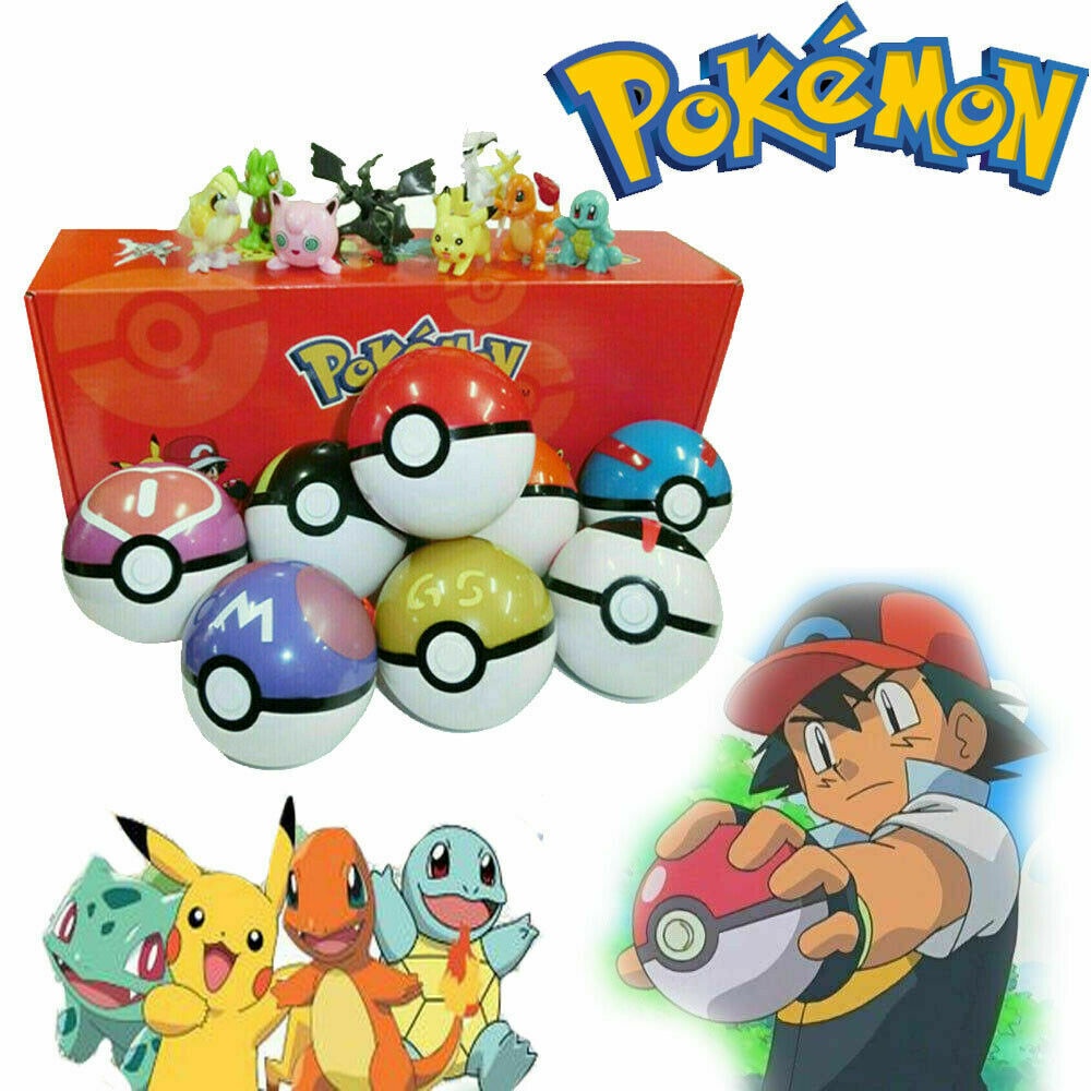 Pokemon 36pcs/Set Toy Pokeball Pocket Monster Pikachu Eevee Charizard ...