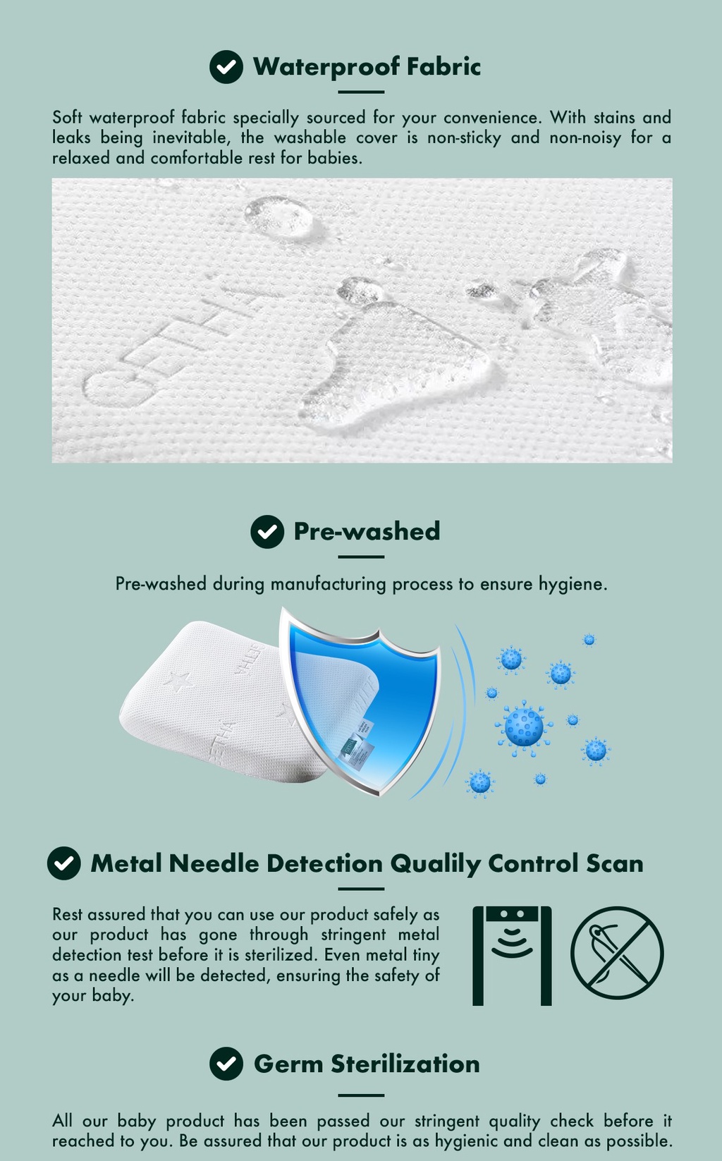 Getha Baby Dimple Shoulder Latex Pillow ( 6 months - 2 years old ...