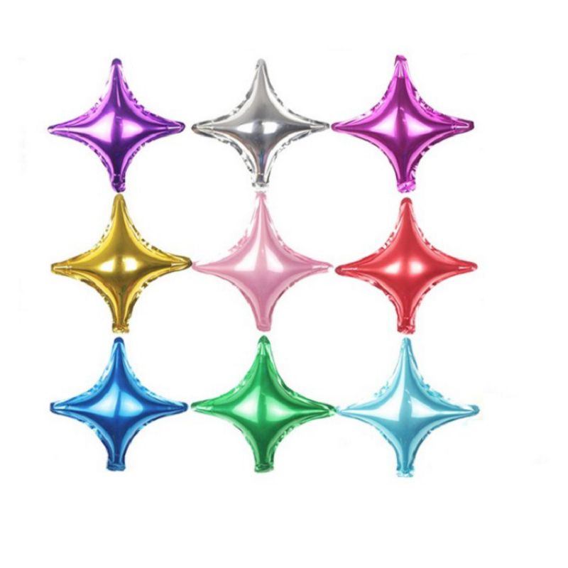 Aluminum Four point star balloon Foil Balloon Party Supplies | Shopee ...