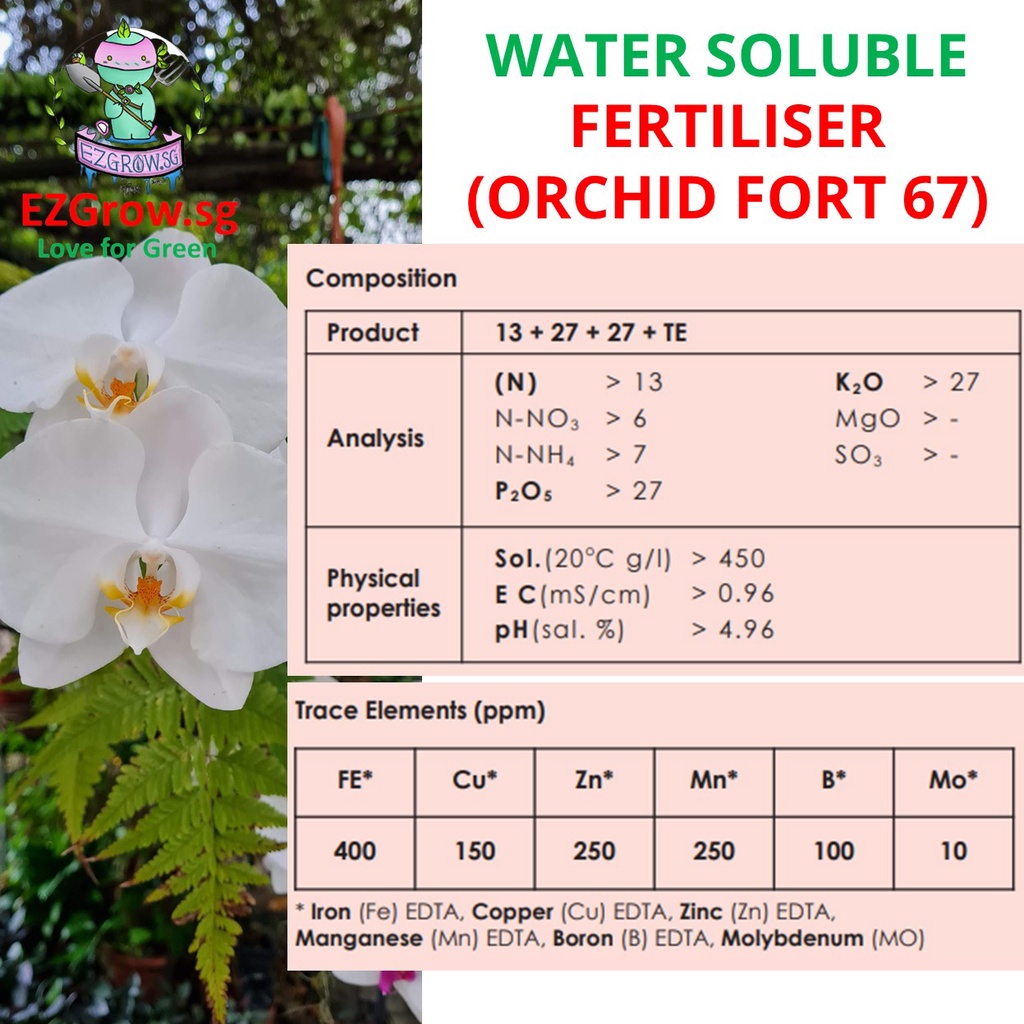 Orchid Fertiliser Water Soluble Crystal for Making Spray Solution (SG ...