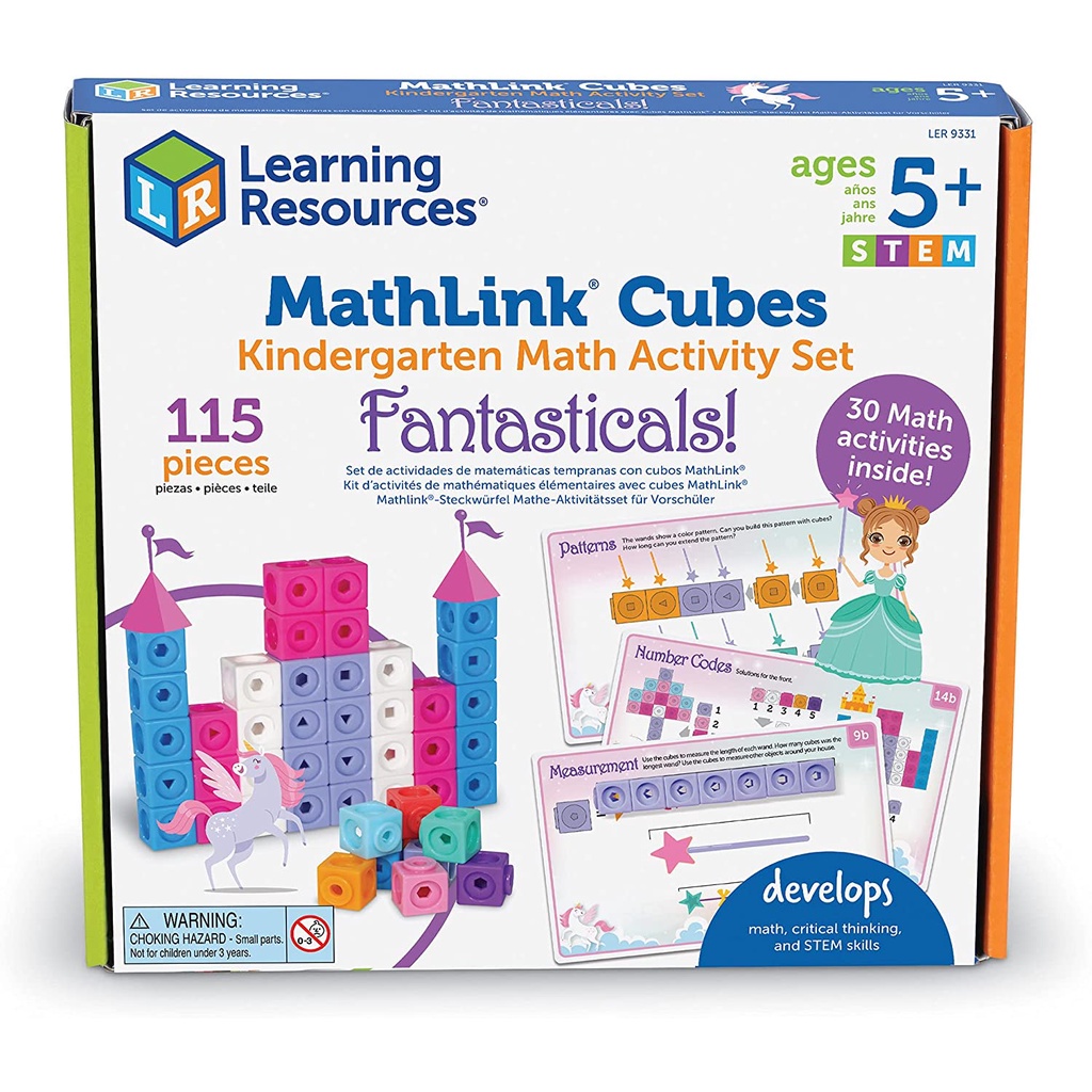 Learning Resources Mathlink Cubes - KINDERGARTEN Math Activity Set (115 ...
