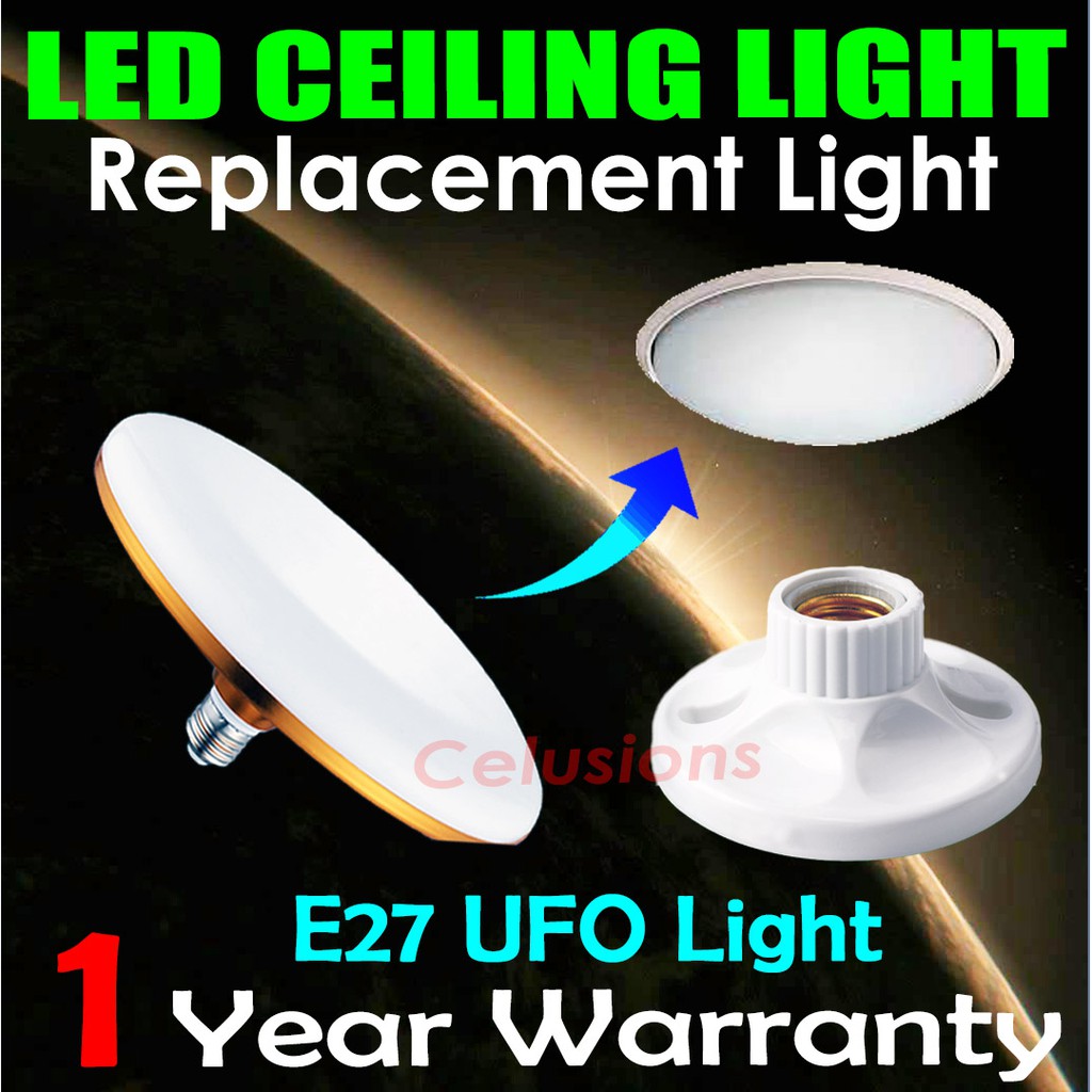 NEW UFO E27 LED Ceiling Light Fluorescent Lamp Replacement Panel ...