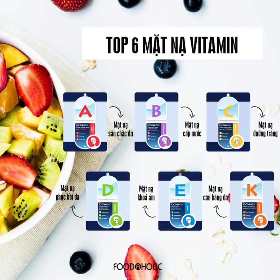 Foodaholic Essential Mask Comprehensive Skin Care Paper Mask 23g ...