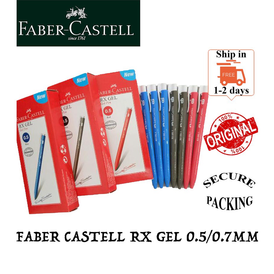 Faber Castell RX Gel Pen 0.5mm 0.7mm / Faber-Castell RX Gel Pen 0.38mm ...