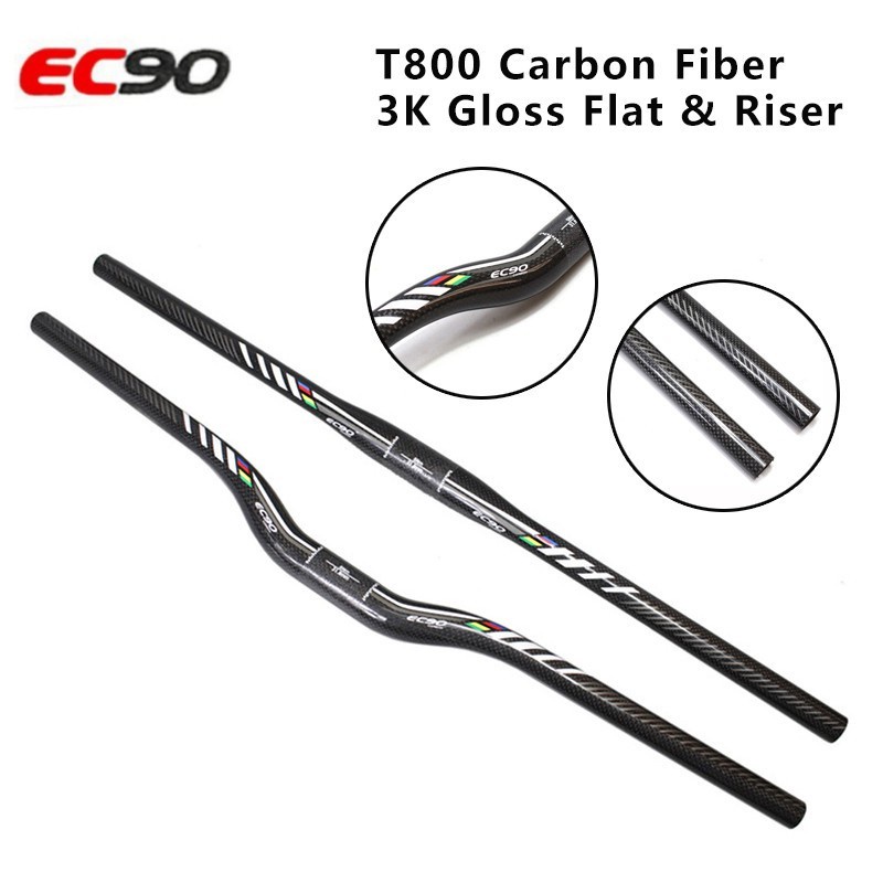 【Ready Stock】EC90 Carbon Fiber Bike Handlebar Bicycle Riser Bars 3K ...