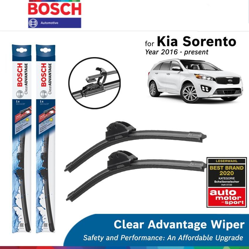 Bosch Clear Advantage U Hook Wiper Set for Kia Sorento UM (BCA26"/BCA16") | Shopee Singapore