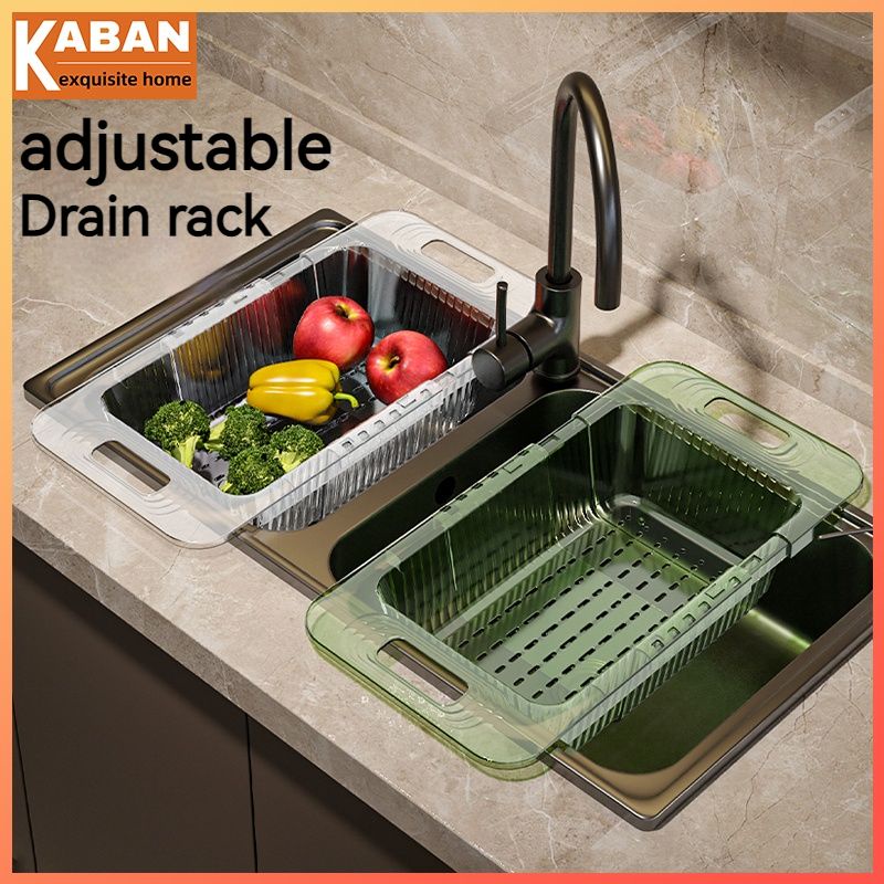 Kitchen retractable drain rack Sink Sink Dishwasher Shelf Storage Dish ...