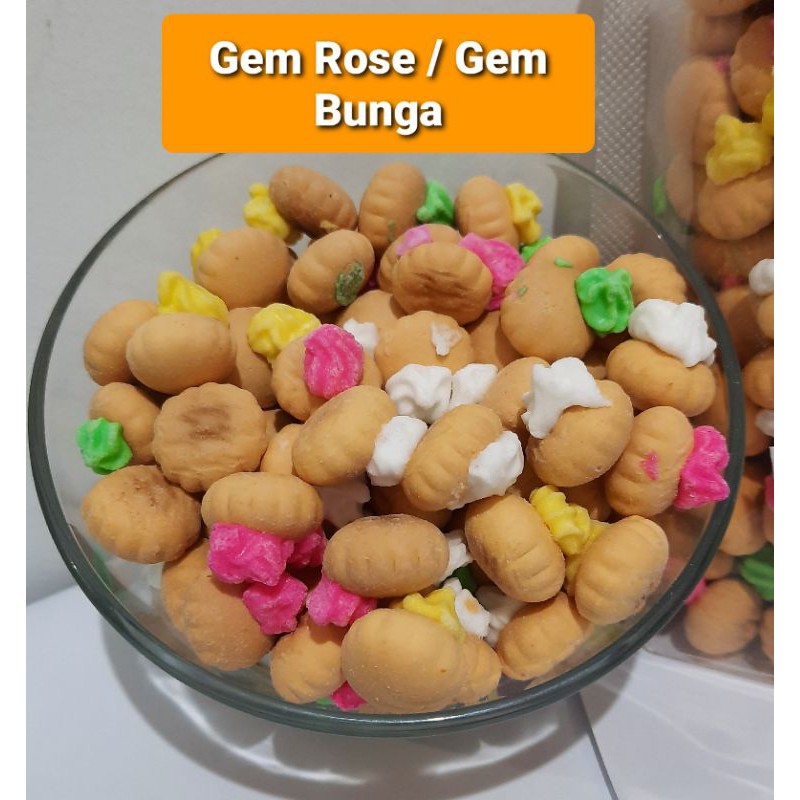 ROSE GEM / FLOWER GEM | KILOAN SNACK FINE SUGAR DRY CAKES | Shopee ...