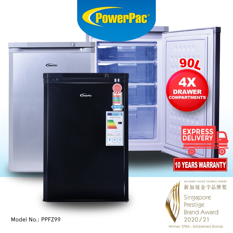 PowerPac Chest Freezer, Upright freezer, Freestanding Freezer 90L ...