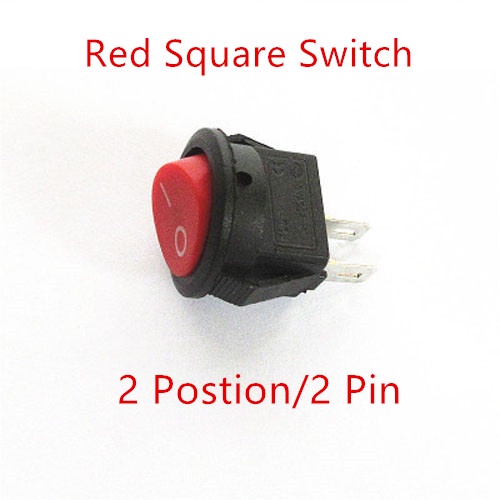 10PCS ON/OFF Round Rocker Toggle Switch 3A/250VAC 15MM ON-OFF Plastic ...