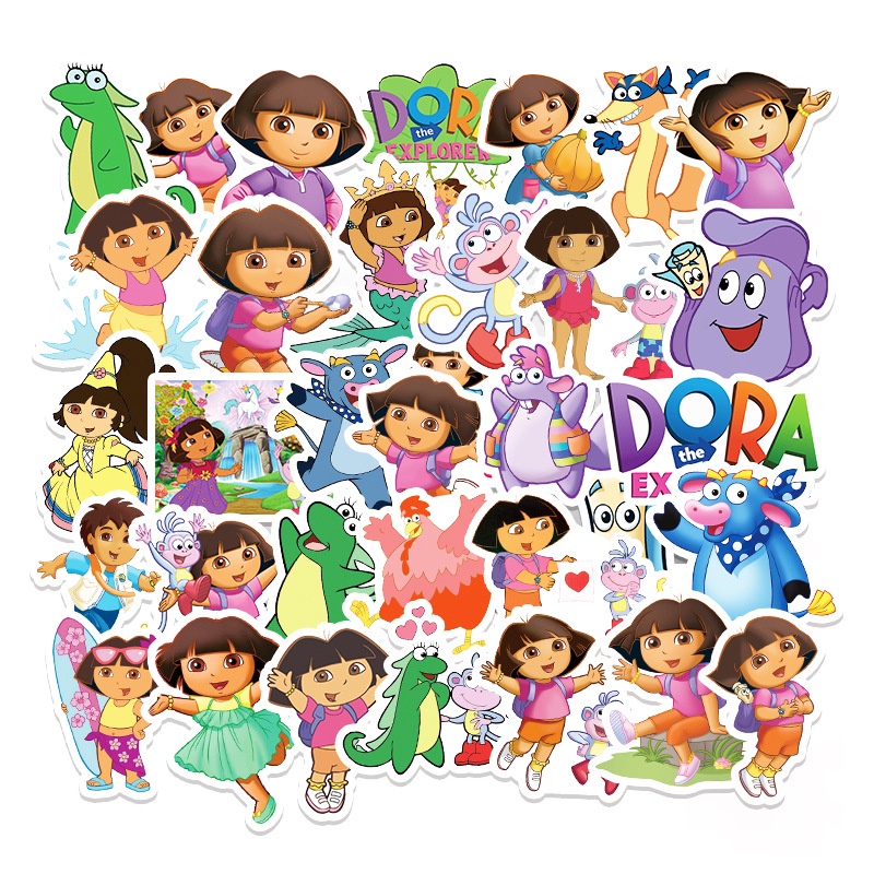 50 pcs Dora the Explorer Cute Cartoon Waterproof Stickers | Shopee ...