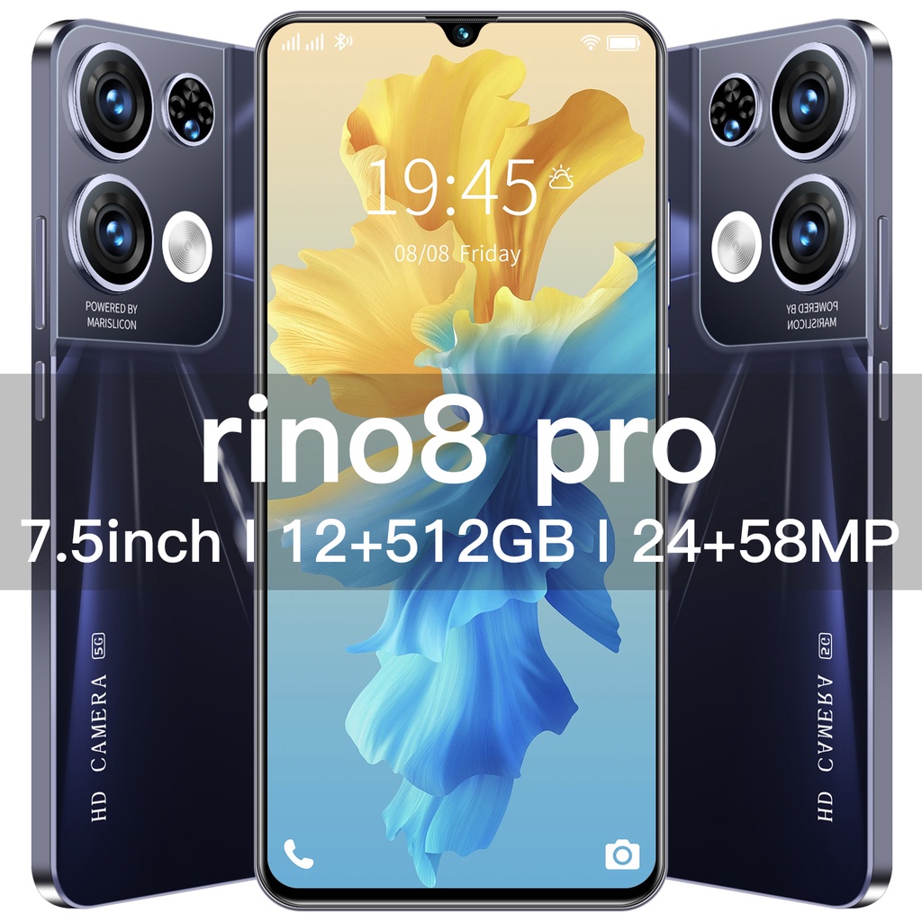 【READY STOCK】 Rino8Pro 5G Smartphone 7.5inch HD Full Screen 12GB+512GB ...