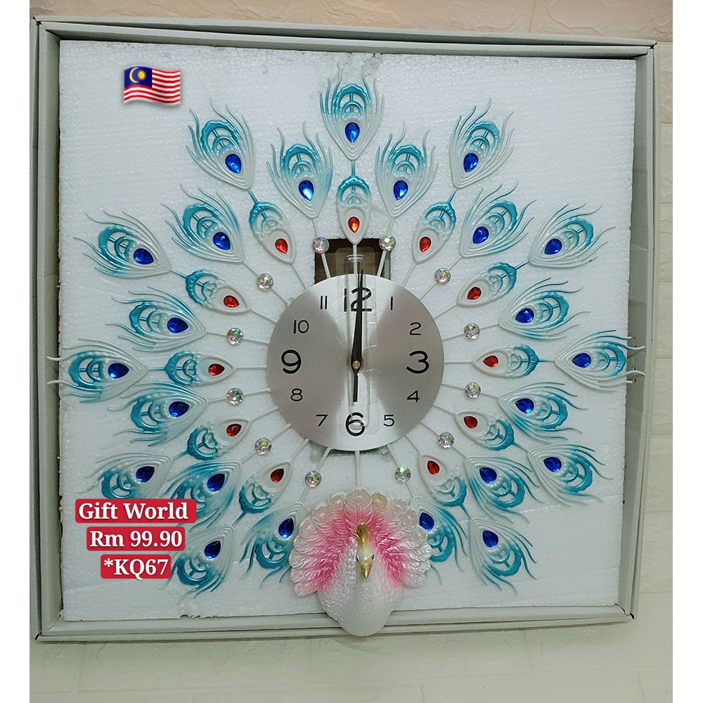 * PEACOCK Wall Clock **KQ 67 * KL) | Shopee Singapore