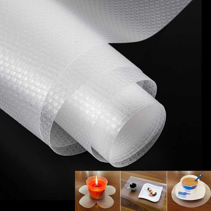 Non-Slip Drawer Mat Shelf Liner Cabinet Waterproof Clear Kitchen ...