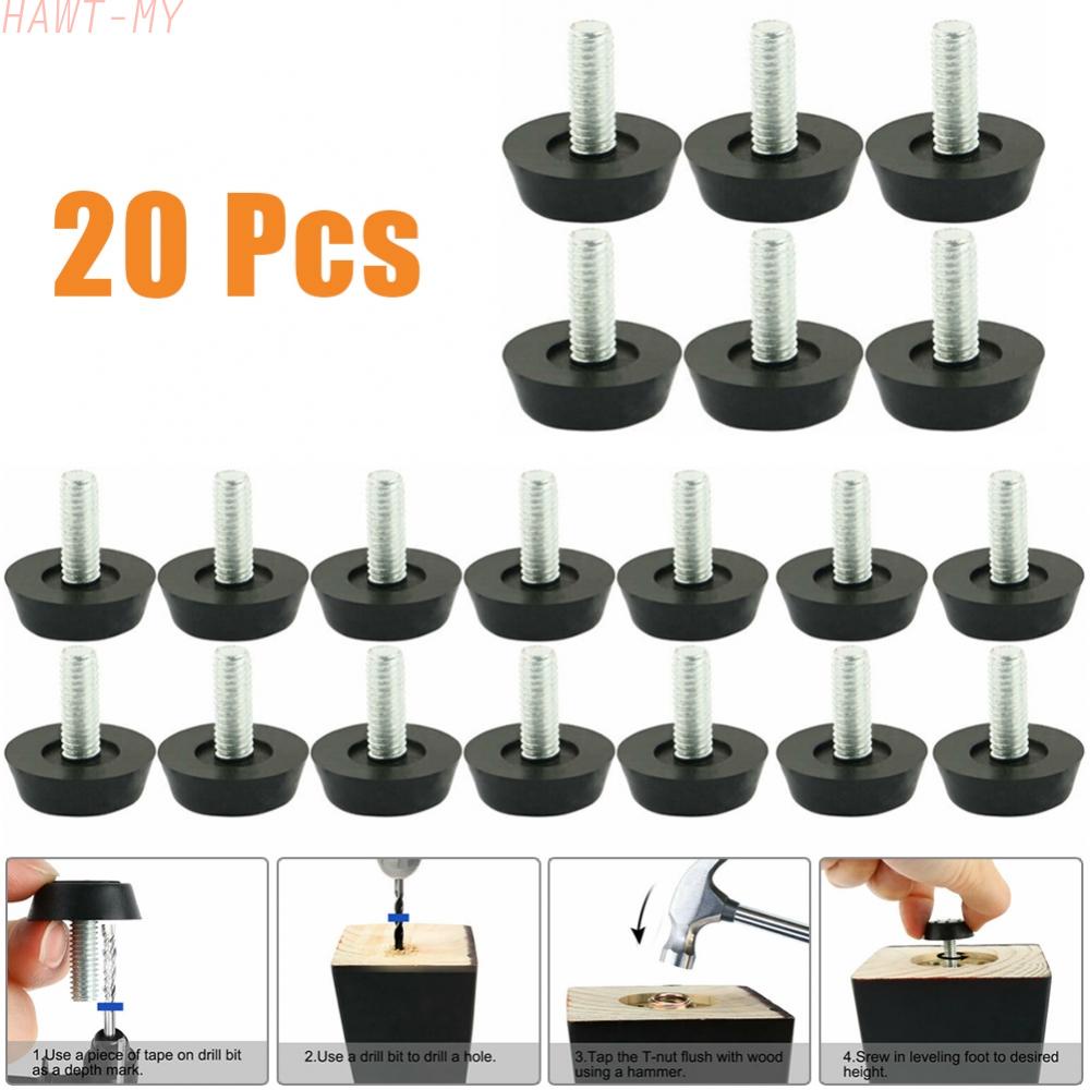 Chair Feet 20Pcs Adjustable Chair Leg Caps Plastic Chair Glide Leveling ...