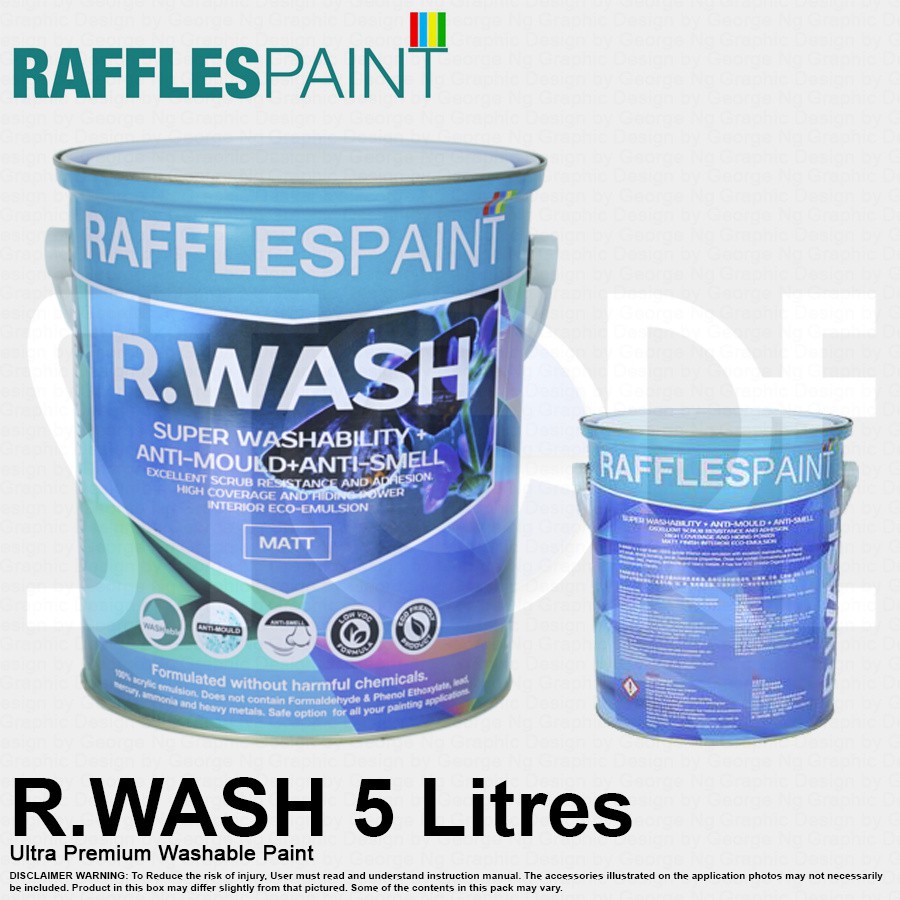 Raffles Paint R.Wash Emulsion Paint 5L | Shopee Singapore