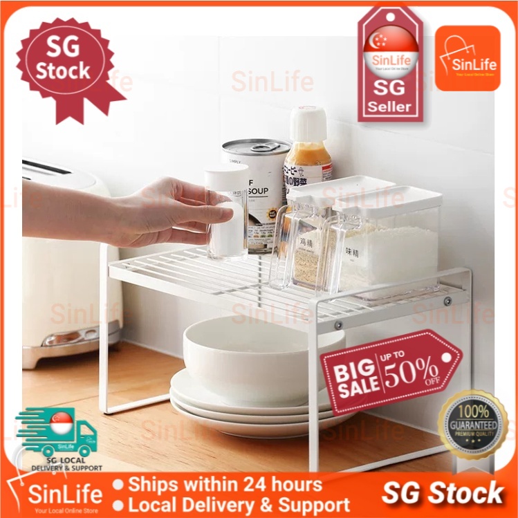 [SG Stock]Kitchen Rack, Organiser Layered Storage Rack Shelf Rack ...