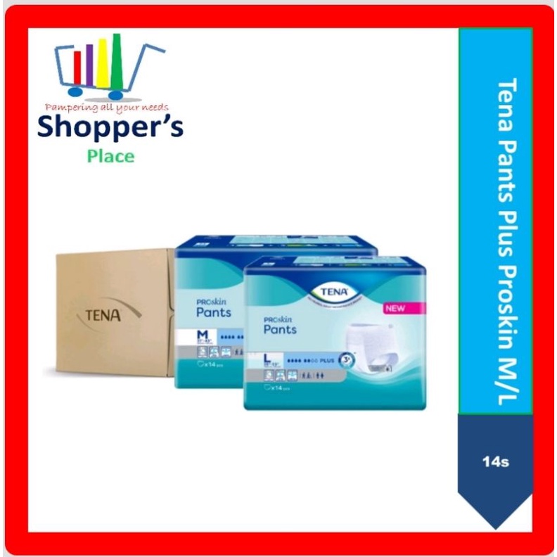 TENA Pants Plus Proskin ,M 14 pc/ L 14pc/XL 12pc/M9/L8/ Pants Super M ...
