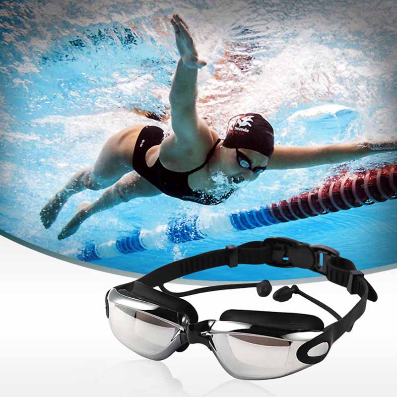 Swimming Goggles Unisex Anti Fog UV Protection Waterproof Glasses with ...
