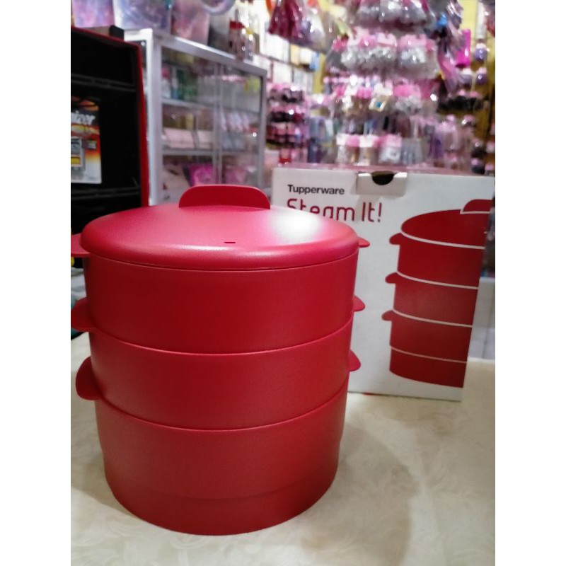 MERAH Steam it Red Color by Tupperware | Shopee Singapore