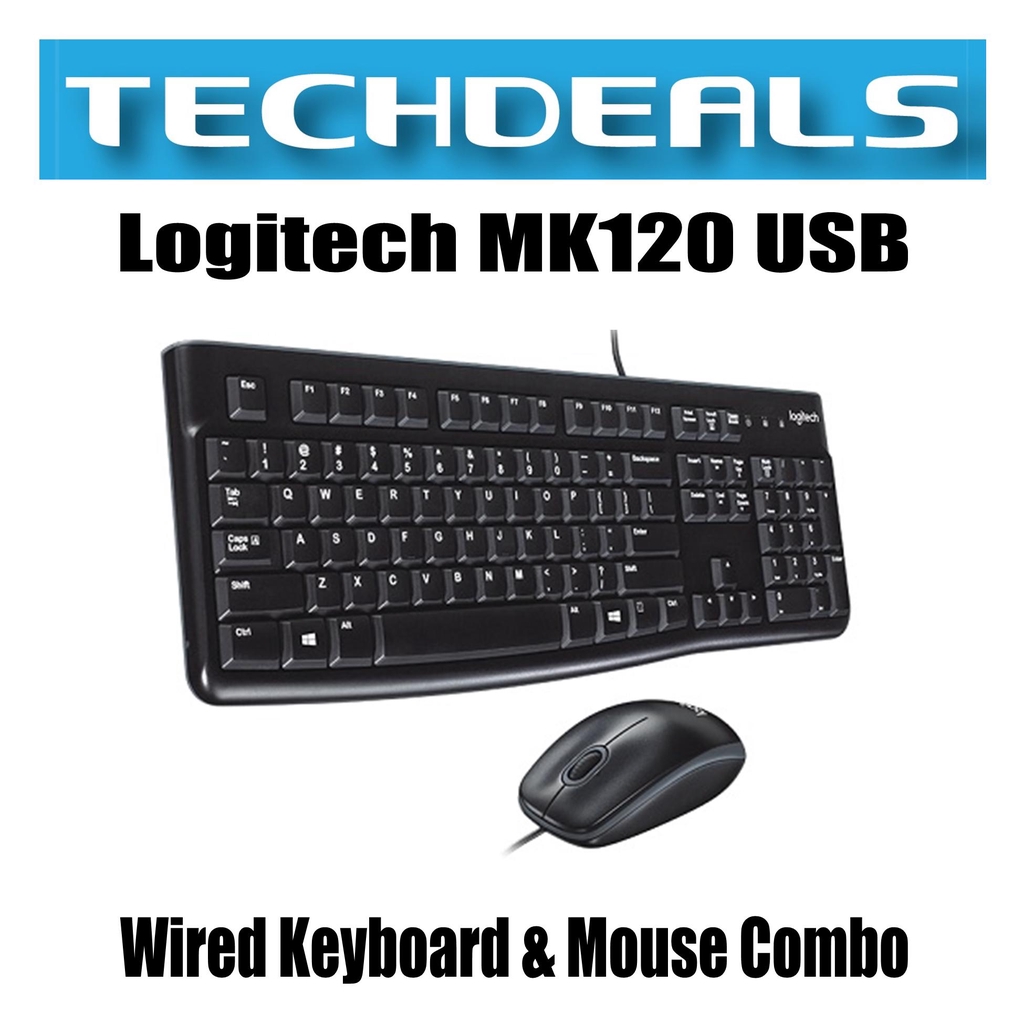 Logitech MK120 USB Wired Keyboard & Mouse Combo | Shopee Singapore