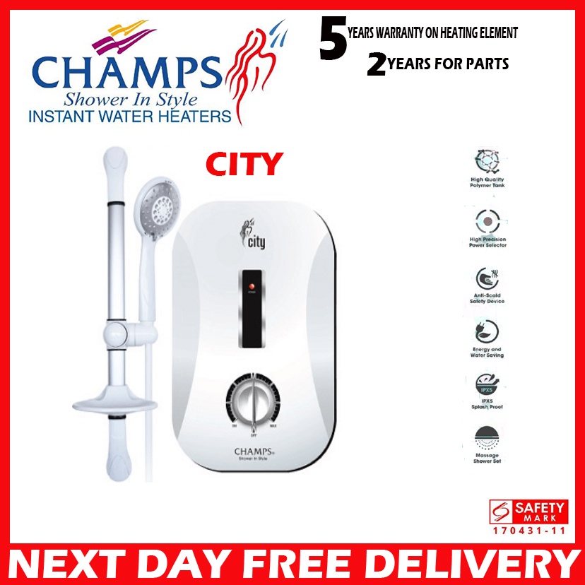 Champs City Instant Water Heater with Shower Holder Set | Singapore ...